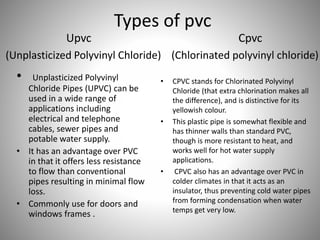 Pvc material for construction | PPTX