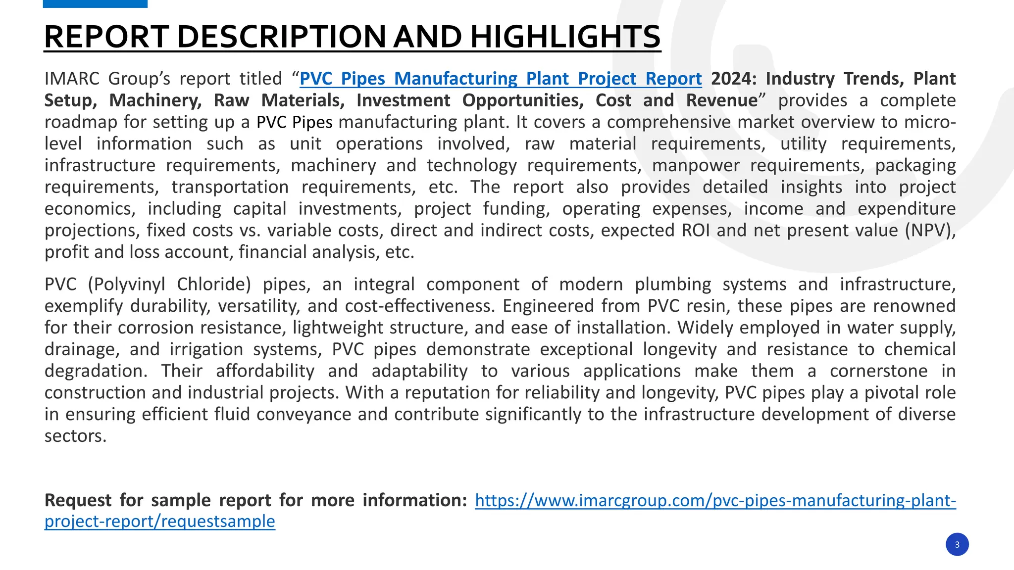 PVC Pipes Manufacturing Plant Project Report.pptx