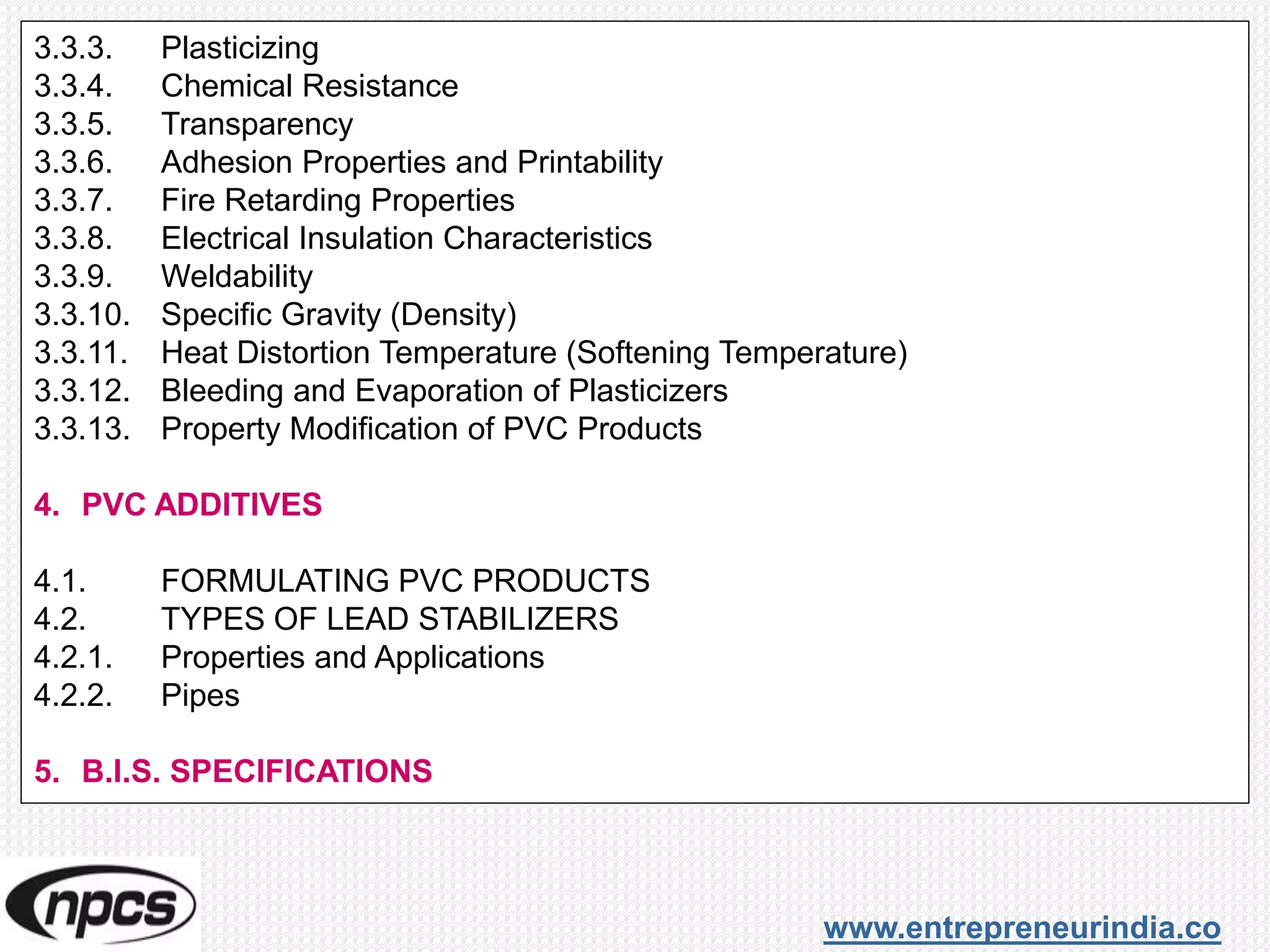 PVC Pipes Manufacturing Project. Production of Polyvinyl Chloride (PVC ...