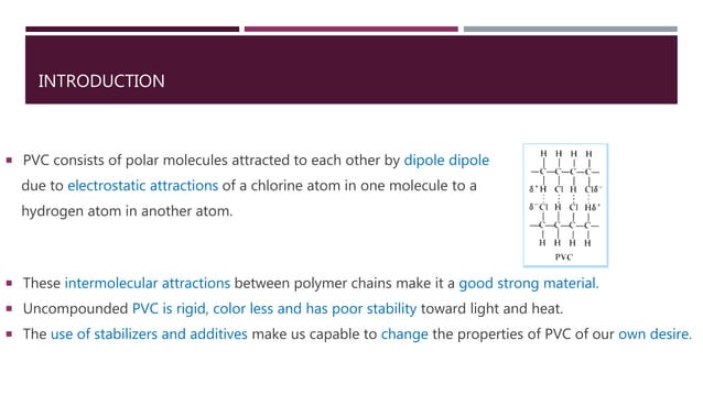 Pvc(poly vinyle chloride) | PPTX | Chemistry | Science
