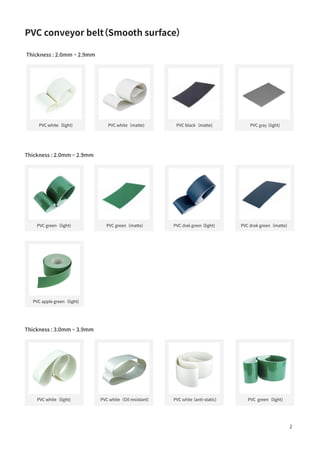 PVC and PU conveyor belt catalog | PDF