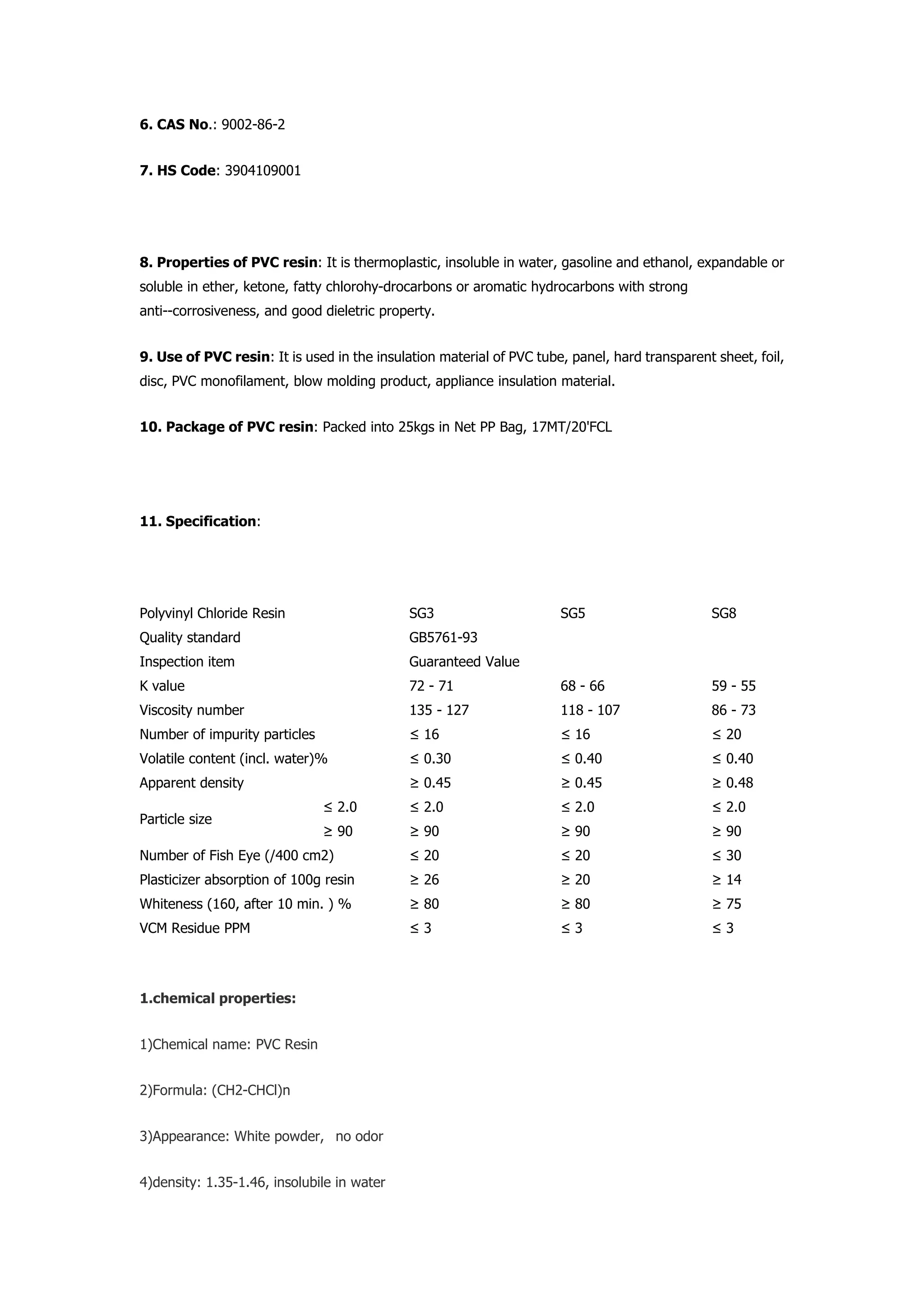 Pvc resin sg5 | PDF