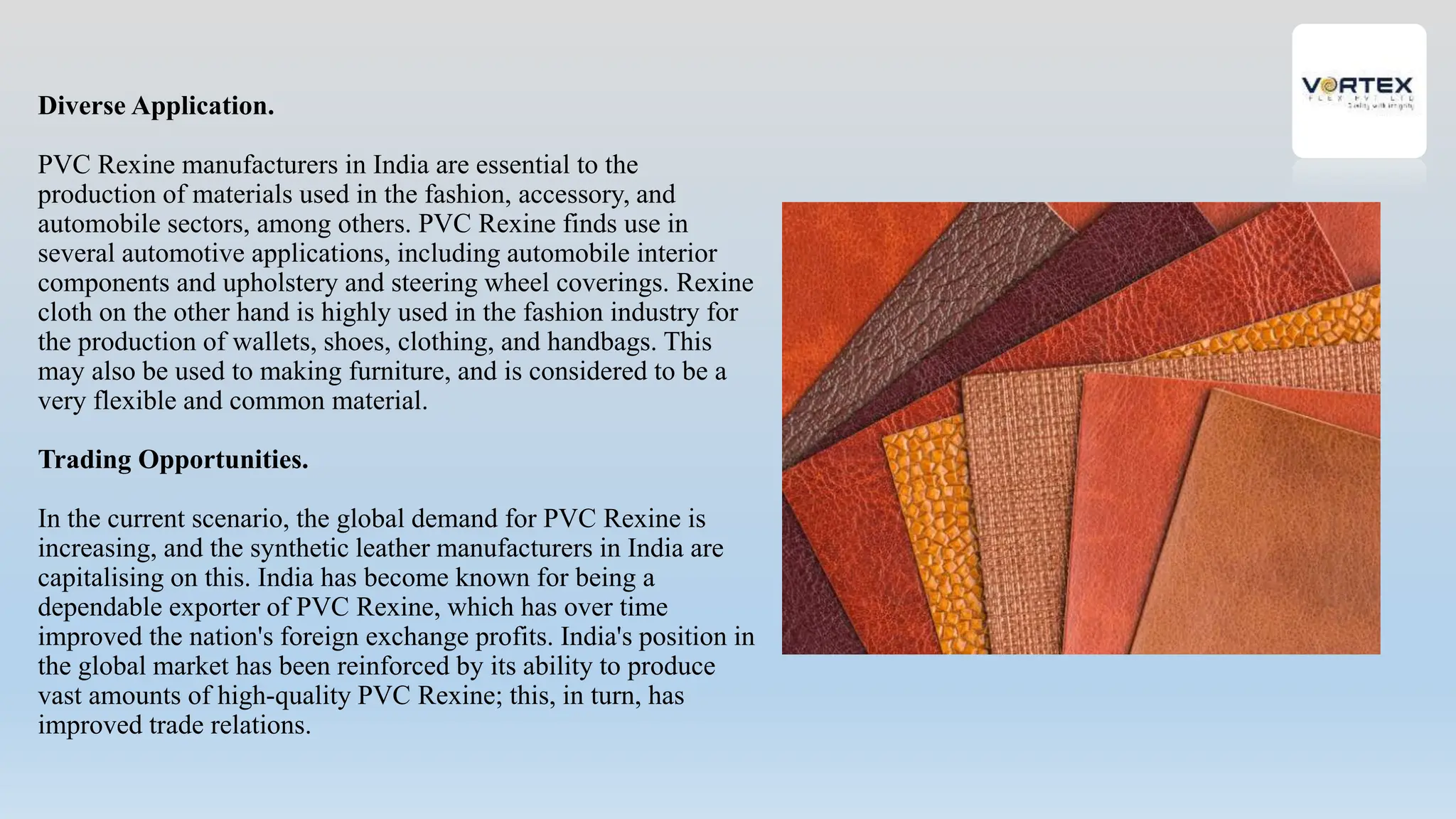 PVC Rexine Manufacturers in India- High-Quality and Durable Products.pptx