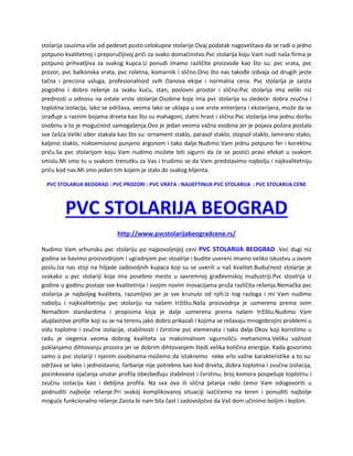 PVC STOLARIJA BEOGRAD | PDF