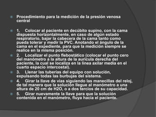 Pvc presion venosa central | PPTX