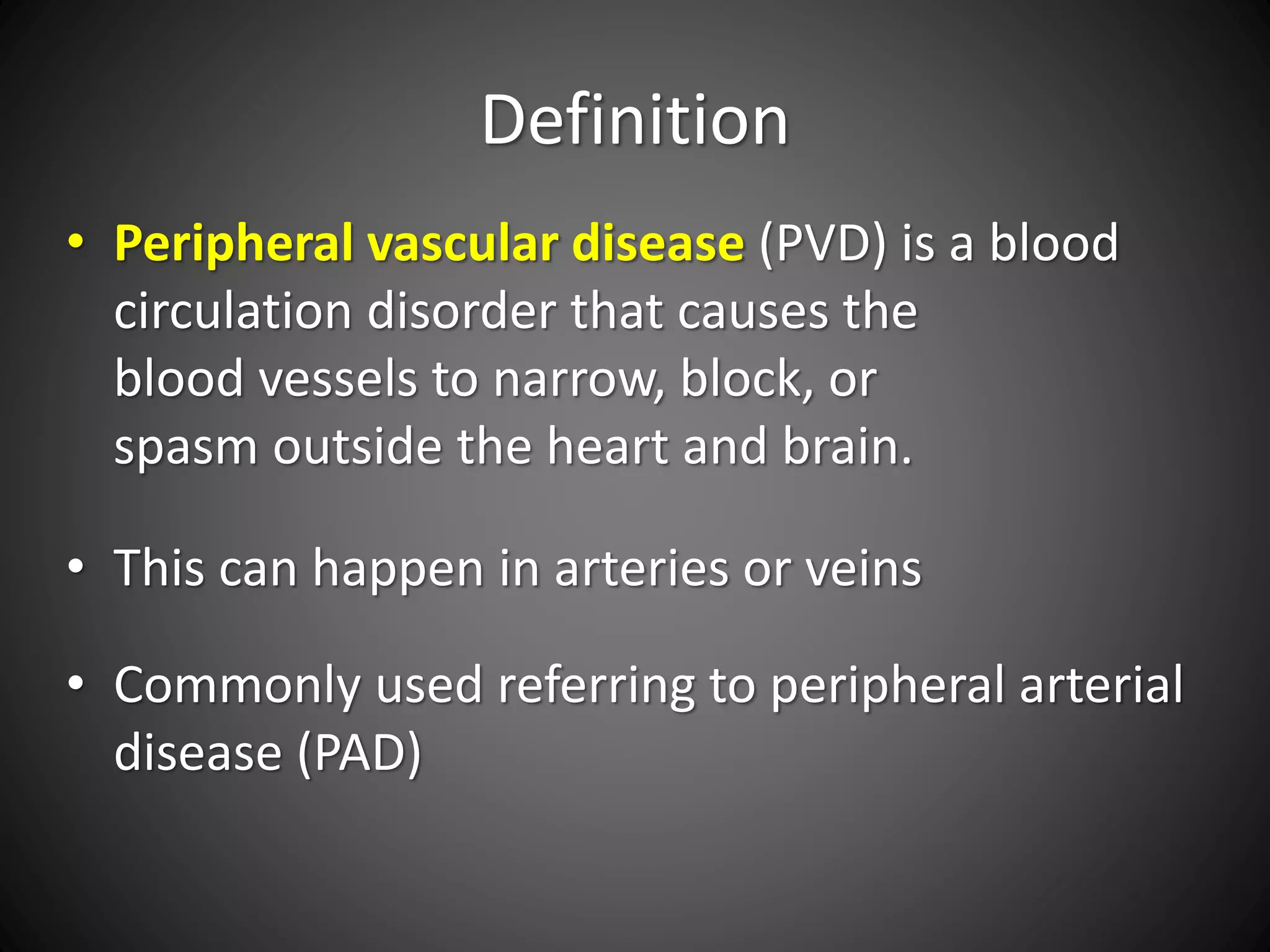peripheral vascular disease | PPTX