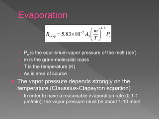 Physical Vapour Deposition | PPT