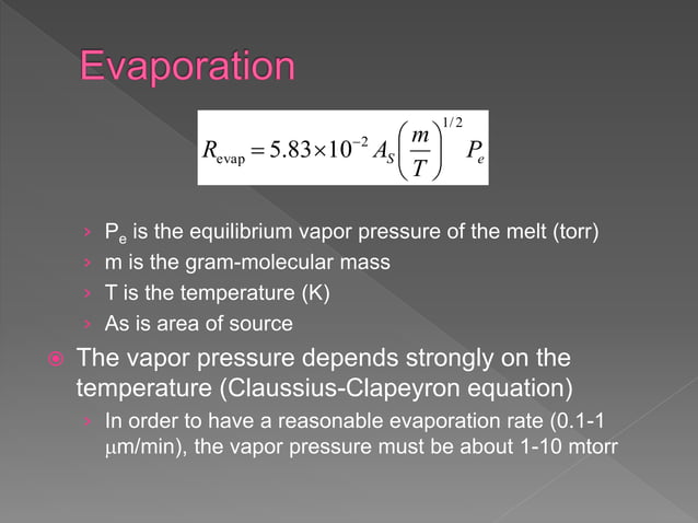 Physical Vapour Deposition | PPT | Chemistry | Science