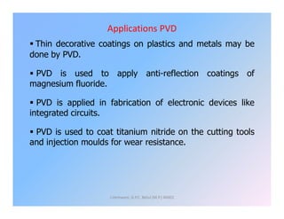 Physical Vapour Deposition (PVD) | PDF