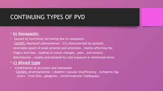 Peripheral vascular disease medicine powerpoint presentation | PPTX