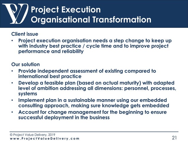 Project Value Delivery methodology and interventions | PPT