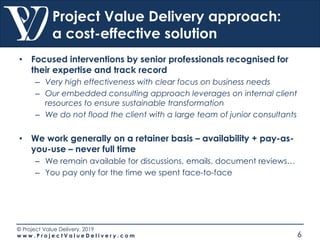 Project Value Delivery methodology and interventions | PPT