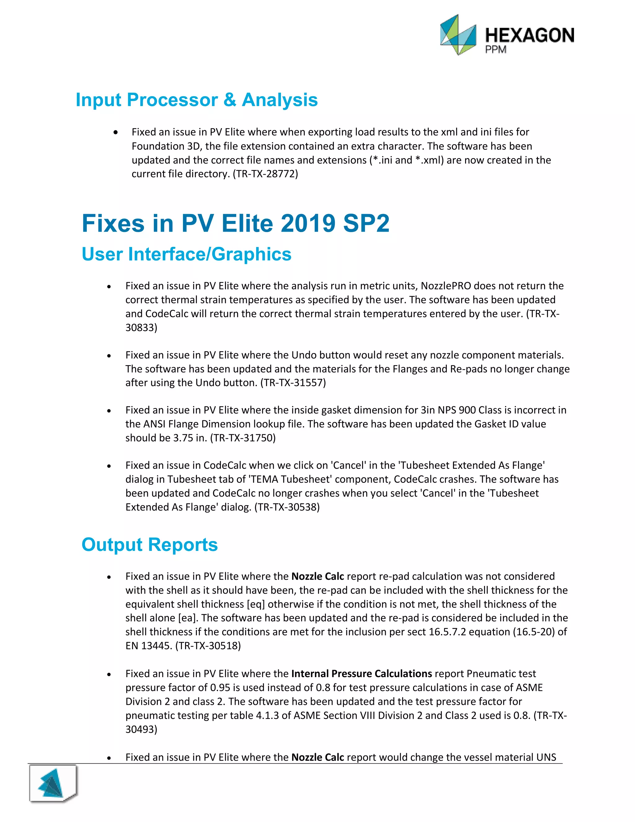 PV Elite 2019 Service Pack 2 (Version 21.00.02.0000). | PDF