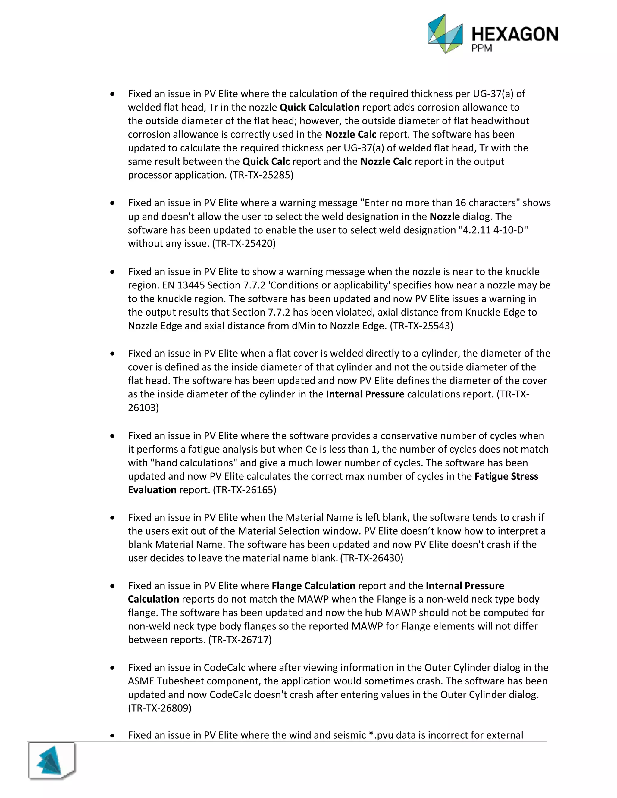 PV Elite 2019 Service Pack 2 (Version 21.00.02.0000). | PDF