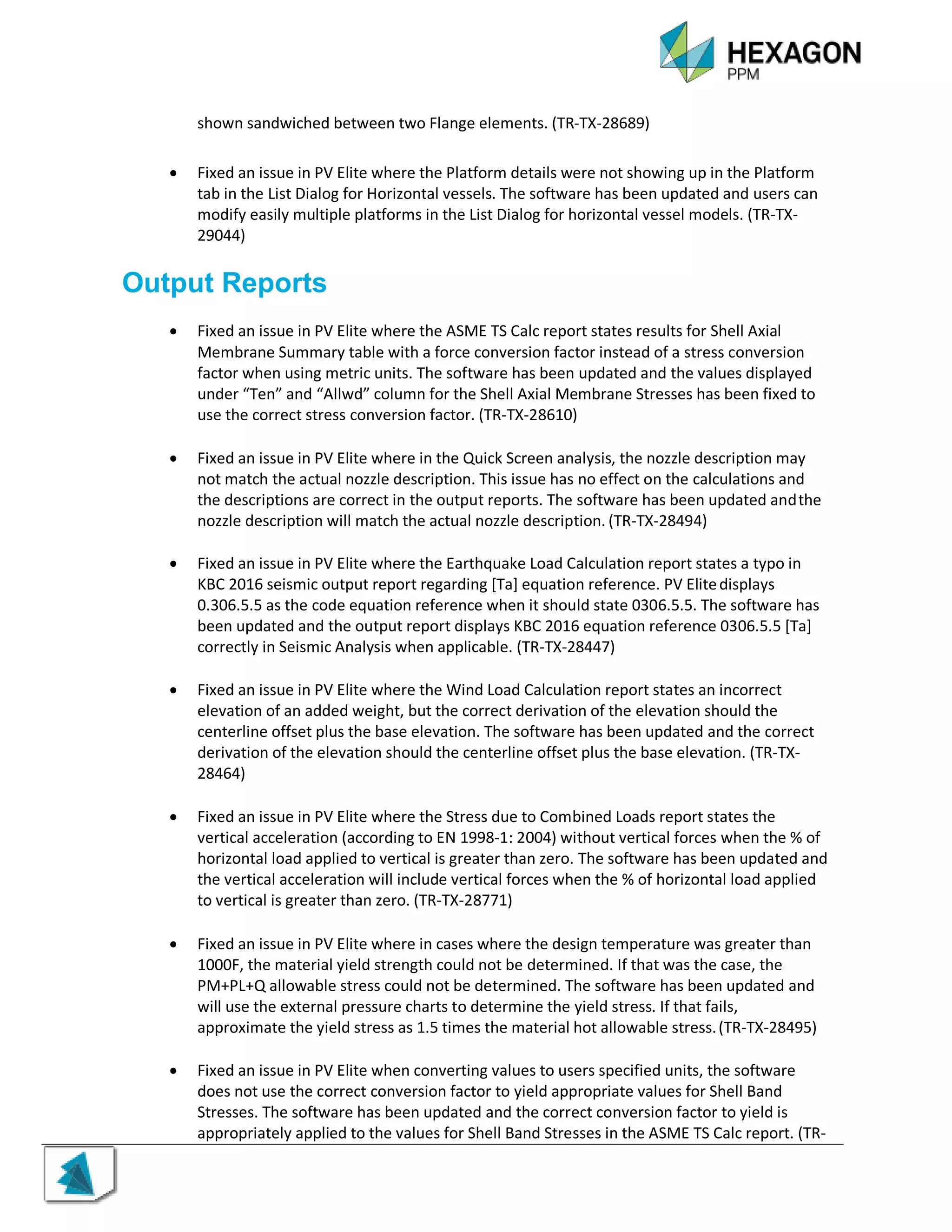 PV Elite 2019 Service Pack 2 (Version 21.00.02.0000). | PDF