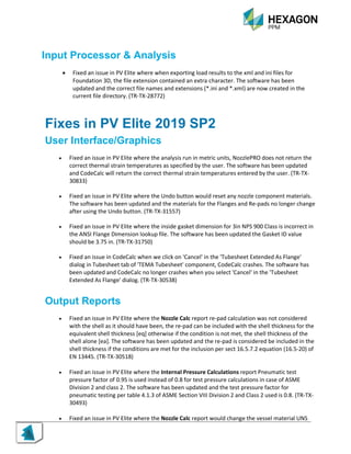 PV Elite 2019 Service Pack 2 (Version 21.00.02.0000). | PDF