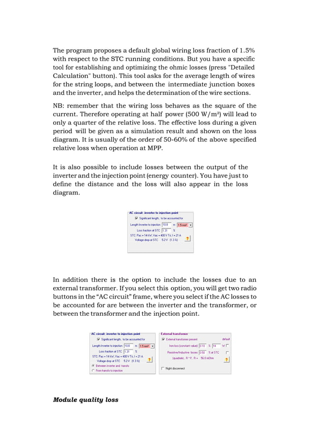 Pv field detailed losses | PDF