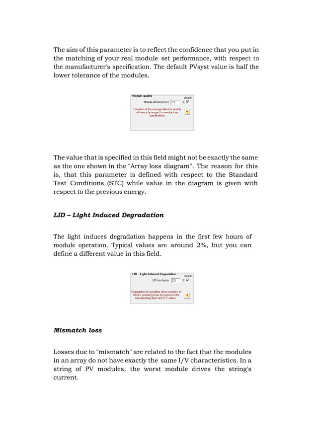 Pv field detailed losses | PDF
