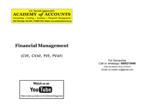 PVF, PVAF, CVF, CVAF Tables for Financial Management.pdf