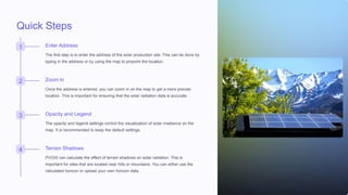 Solar Energy Calculator and Mapping Tool - PVGIS | PPT