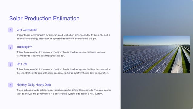 Solar Energy Calculator and Mapping Tool - PVGIS | PPT