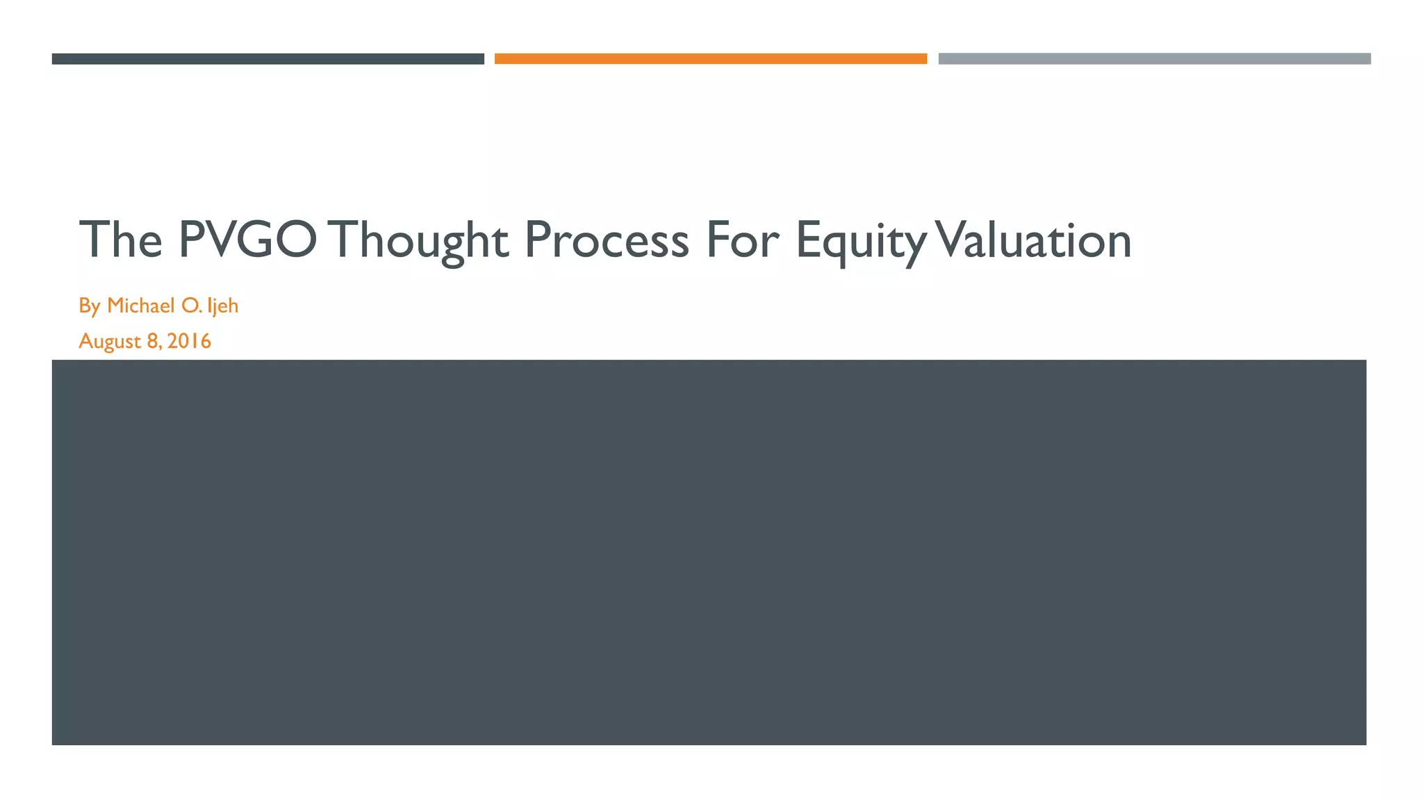 PVGO Formula for Equity Valuation (Long Version) | PDF | Stocks and ...