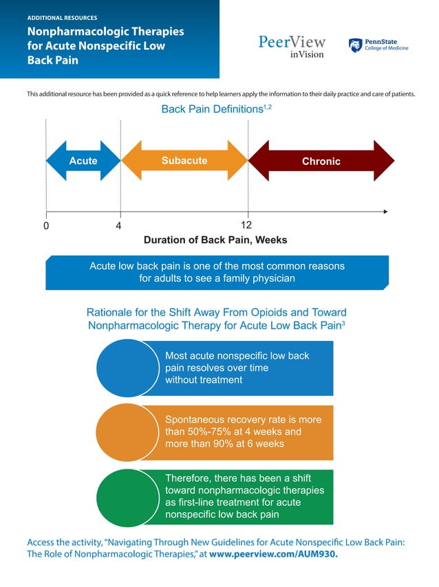 Navigating Through New Guidelines for Acute Nonspecific Low Back Pain: The Role of ...