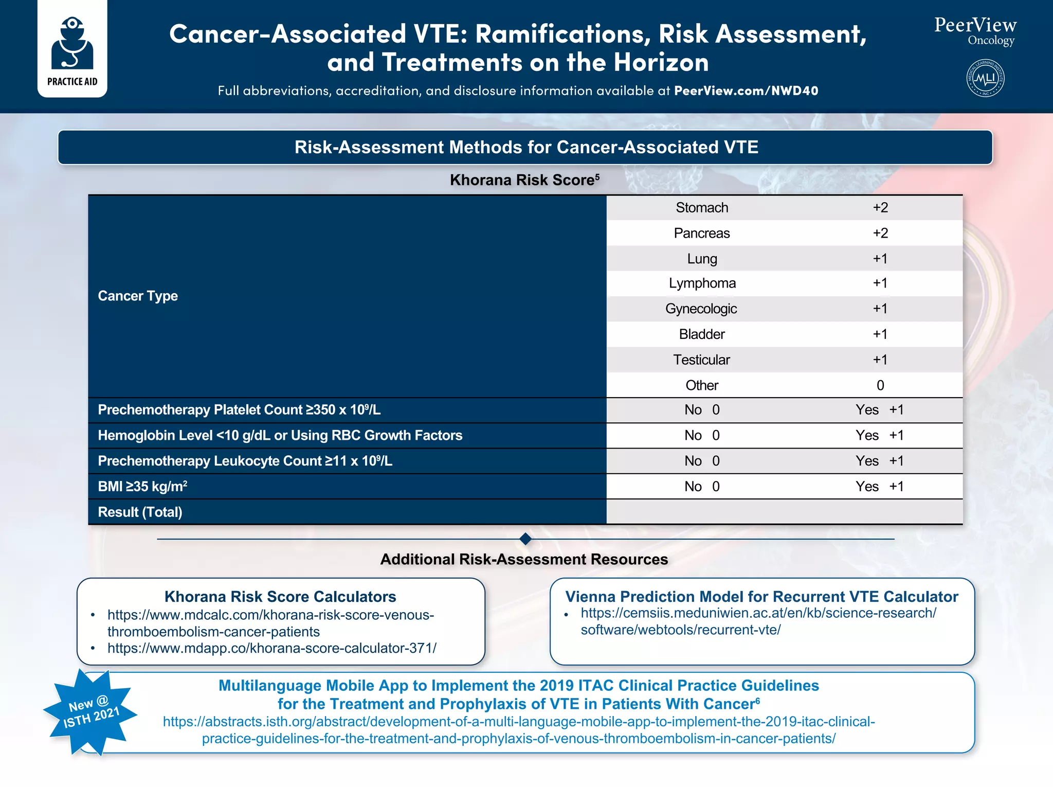 Reducing the Global Burden of Cancer-Associated VTE: Applying Guideline ...