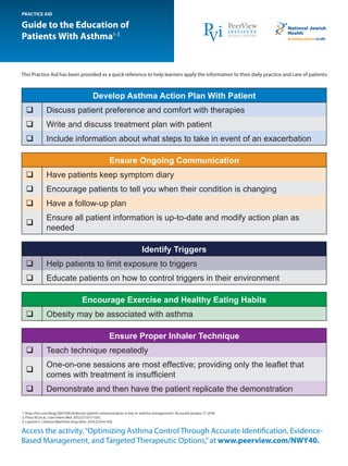 Optimizing Asthma Control Through Accurate Identification, Evidence ...
