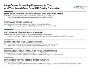 Screening and Early Intervention as the Keys to Success in Lung Cancer ...