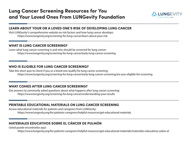 Screening and Early Intervention as the Keys to Success in Lung Cancer ...