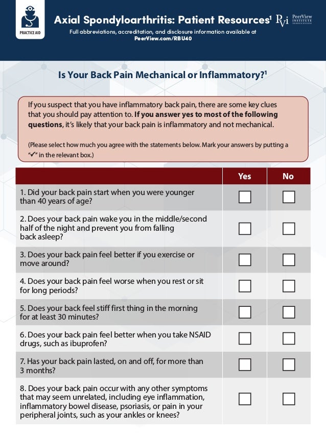Recognition and Management of Axial Spondyloarthritis: Best Practices ...