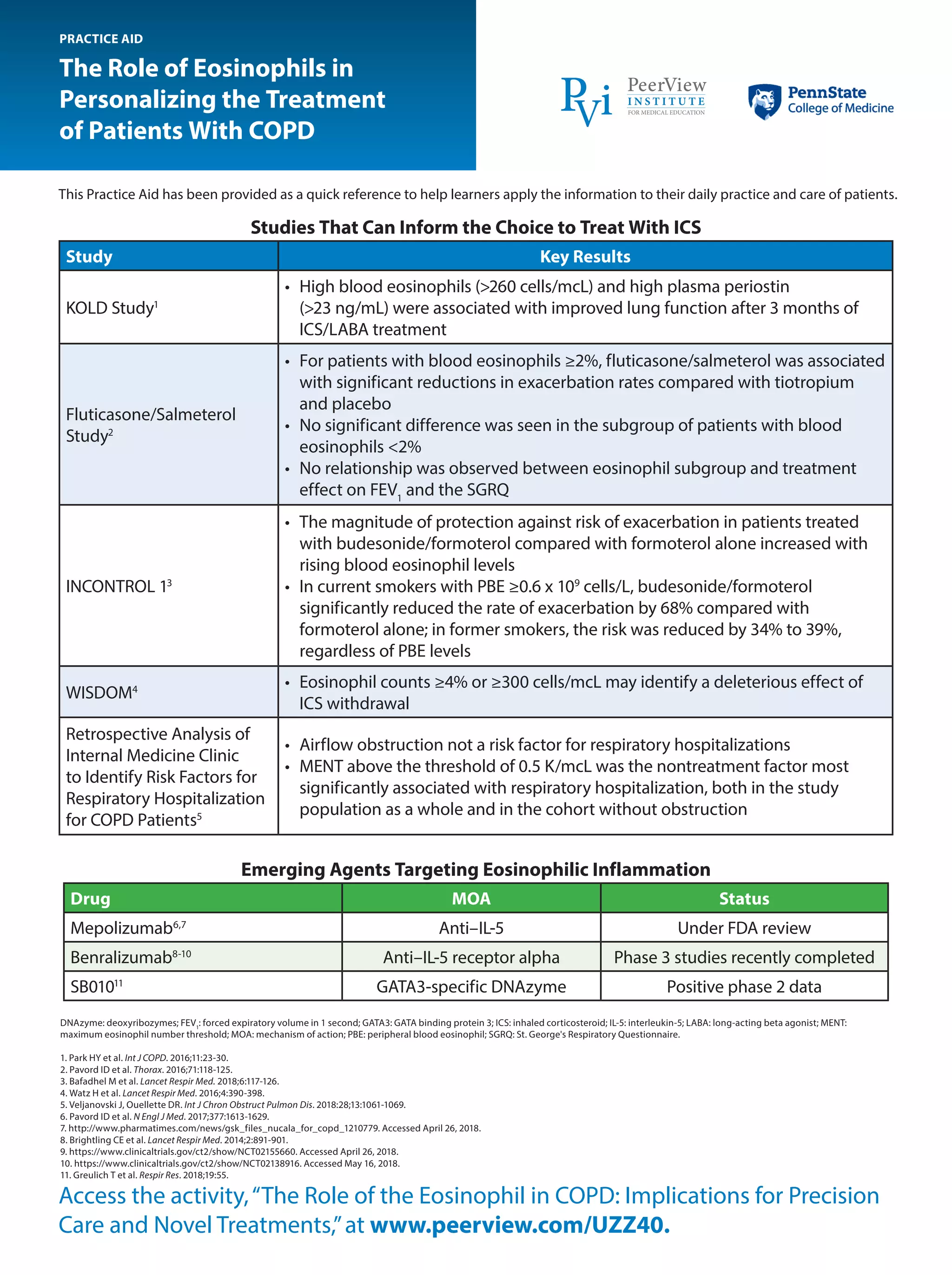 The Role of the Eosinophil in COPD: Implications for Precision Care and ...