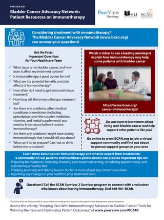 Keeping Pace With Immunotherapy Advances in Bladder Cancer: Tools for ...