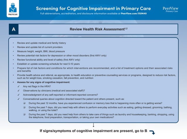 Facilitating Cognitive Assessment in Primary Care for the Timely ...