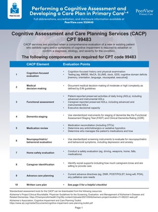 Facilitating Cognitive Assessment in Primary Care for the Timely ...
