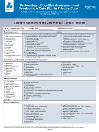 Facilitating Cognitive Assessment in Primary Care for the Timely ...