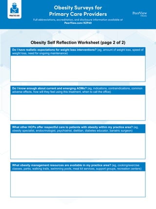 Leading the Charge to Change the Obesity Narrative: Supporting Primary ...