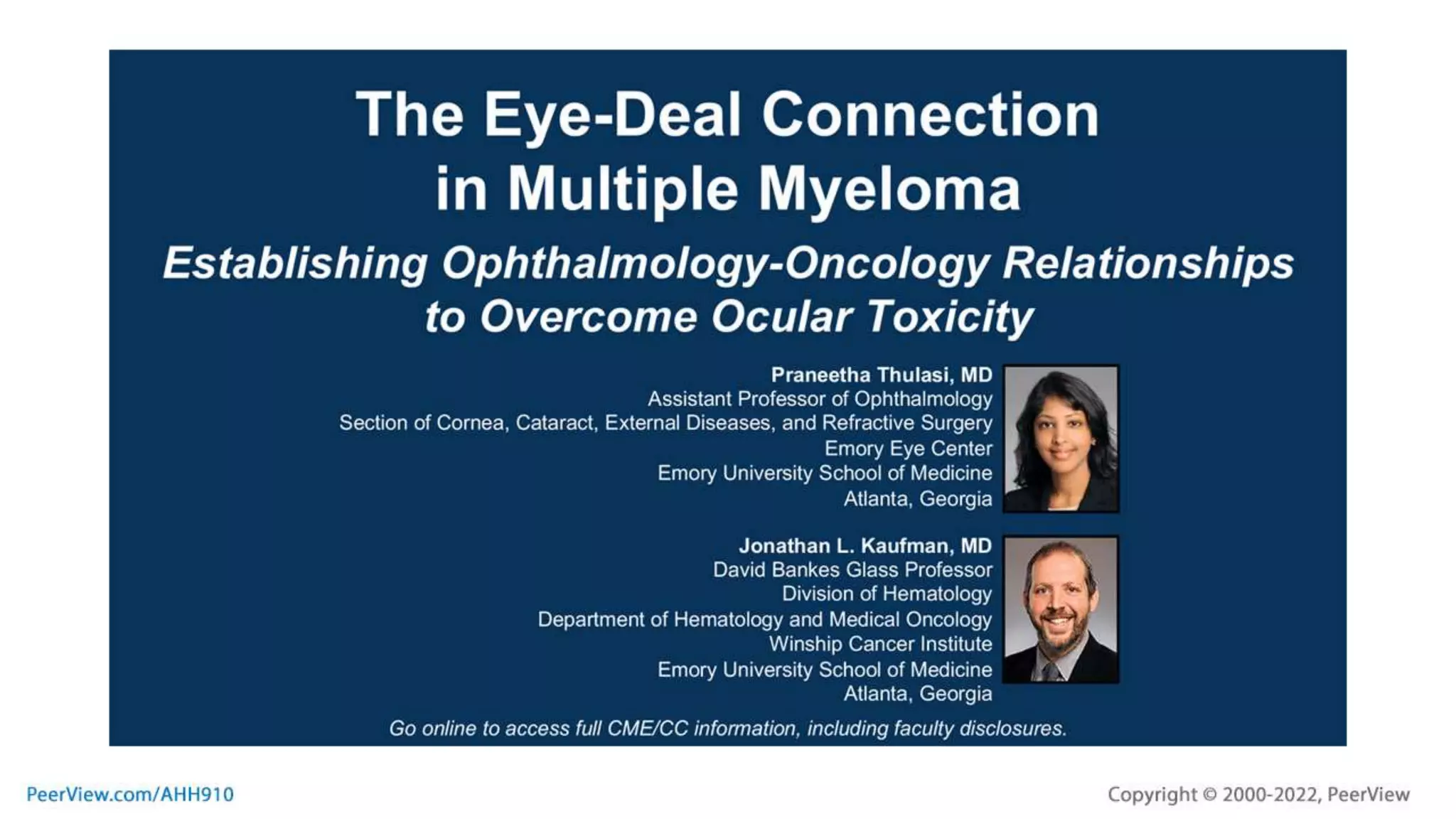 The Eye-Deal Connection in Multiple Myeloma: Establishing Ophthalmology ...