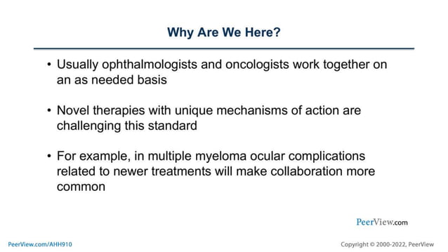 The Eye-Deal Connection in Multiple Myeloma: Establishing Ophthalmology ...