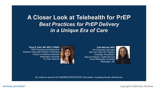 A Closer Look at Telehealth for PrEP: Best Practices for PrEP Delivery ...