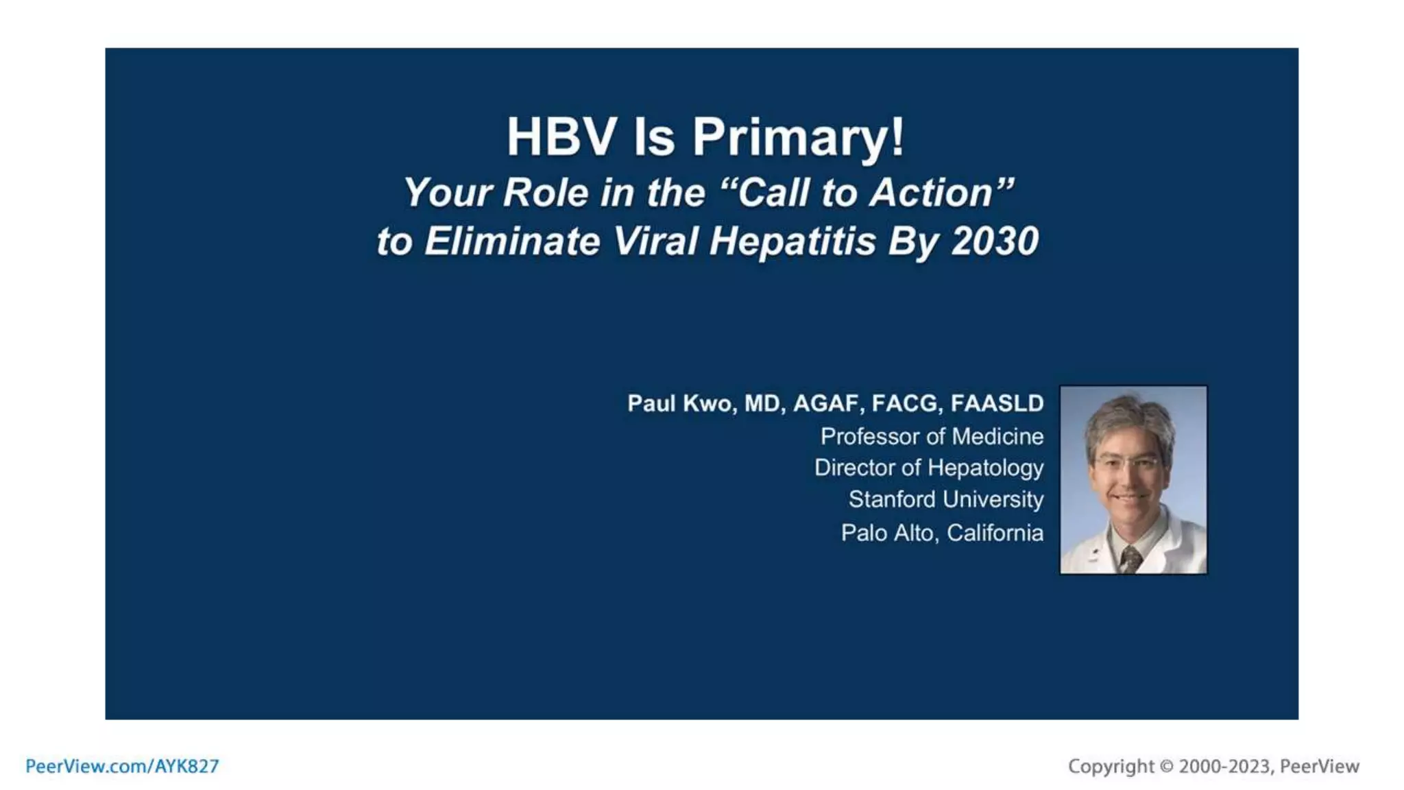 HBV Is Primary! Your Role in the "Call to Action" to Eliminate Viral Hepatitis By 2030 | PPT