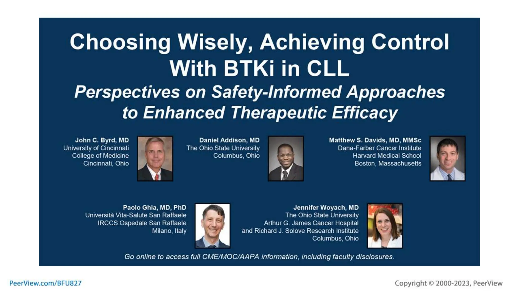 Choosing Wisely, Achieving Control With BTKi in CLL: Perspectives on ...