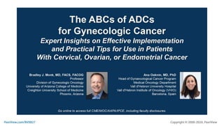 The ABCs of ADCs for Gynecologic Cancer: Expert Insights on Effective ...
