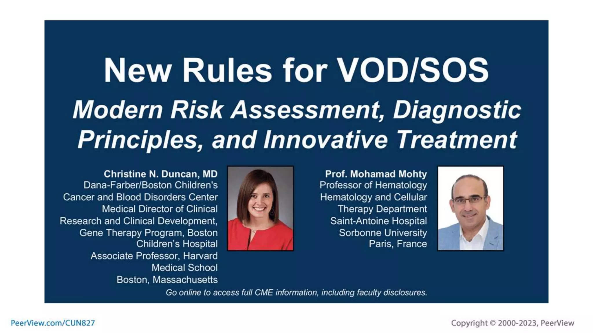 New Rules for VOD/SOS: Modern Risk Assessment, Diagnostic Principles, and Innovative Treatment | PPT