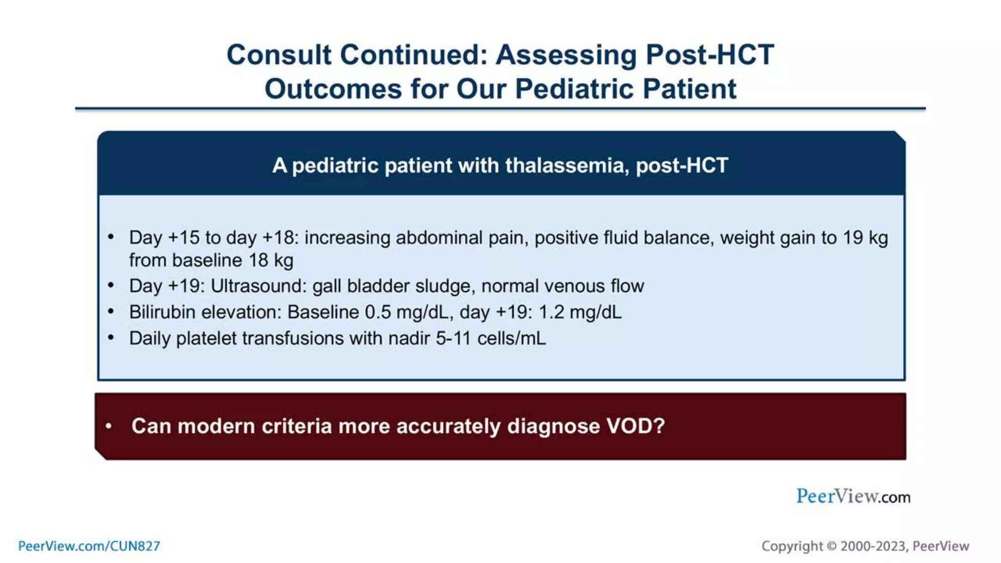 New Rules for VOD/SOS: Modern Risk Assessment, Diagnostic Principles ...
