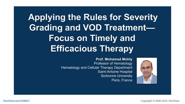 New Rules for VOD/SOS: Modern Risk Assessment, Diagnostic Principles ...