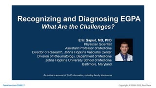 Improving Recognition and Management of EGPA: A Multidisciplinary ...