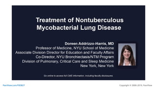 Advances in the Management of Nontuberculous Mycobacterial Lung Disease (NTM-LD): Expert ...