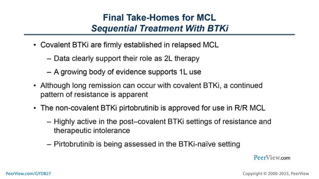 Reviving the BTK Target in MCL: Recalibrating the Treatment Sequence With Non-Covalent BTK ...